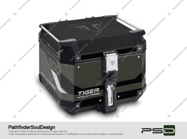 Tiger 900 Rally Pro Expedition panniers stickers kit