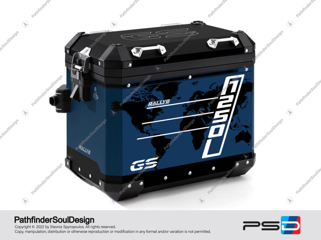 R1250GS Adventure Style Rallye stickers kit for BMW panniers