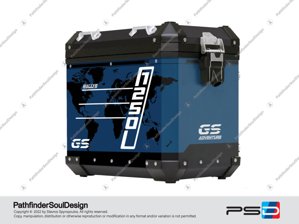 R1250GS Adventure Style Rallye stickers kit for BMW panniers