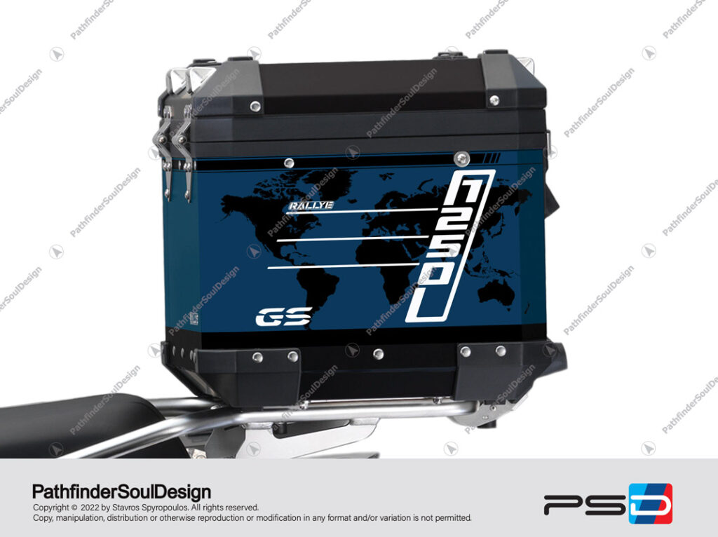 R1250GS ADVENTURE STYLE RALLYE BMW ALUMINIUM TOP BOX "HERITAGE NEW ...