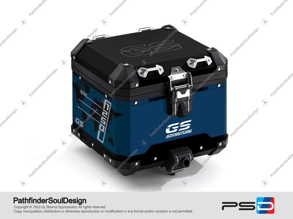 R1250GS ADVENTURE STYLE RALLYE BMW ALUMINIUM TOP BOX "HERITAGE NEW ...