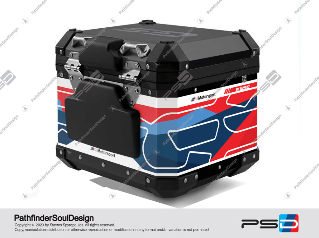 R1250GS ADVENTURE STYLE RALLYE BMW ALUMINIUM TOP BOX "HERITAGE NEW ...