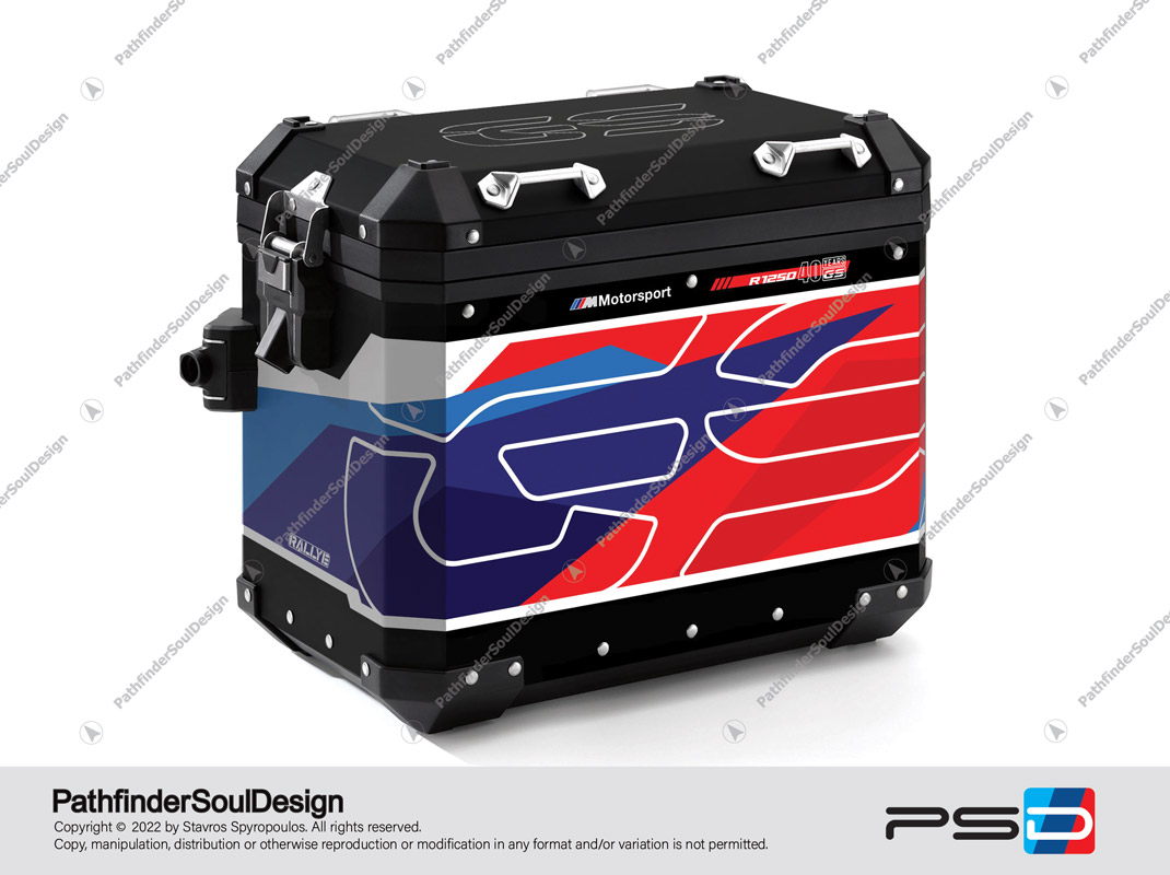 R1250GS Adventure Style Rallye stickers kit for BMW panniers