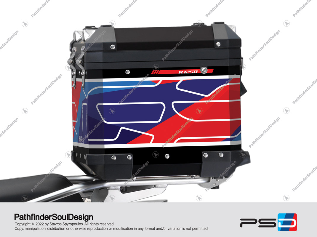 R1250GS ADVENTURE STYLE RALLYE BMW ALUMINIUM TOP BOX "HERITAGE NEW ...