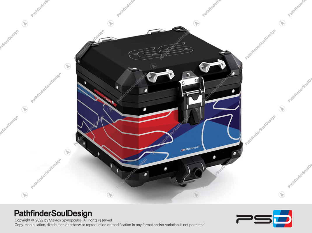 R1250GS ADVENTURE STYLE RALLYE BMW ALUMINIUM TOP BOX "HERITAGE NEW ...