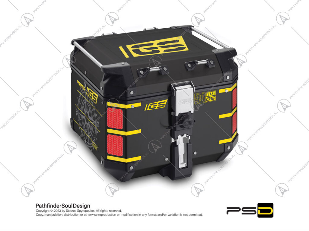 R1250GSA GIVI TREKKER OUTBACK Top Case stickers kit