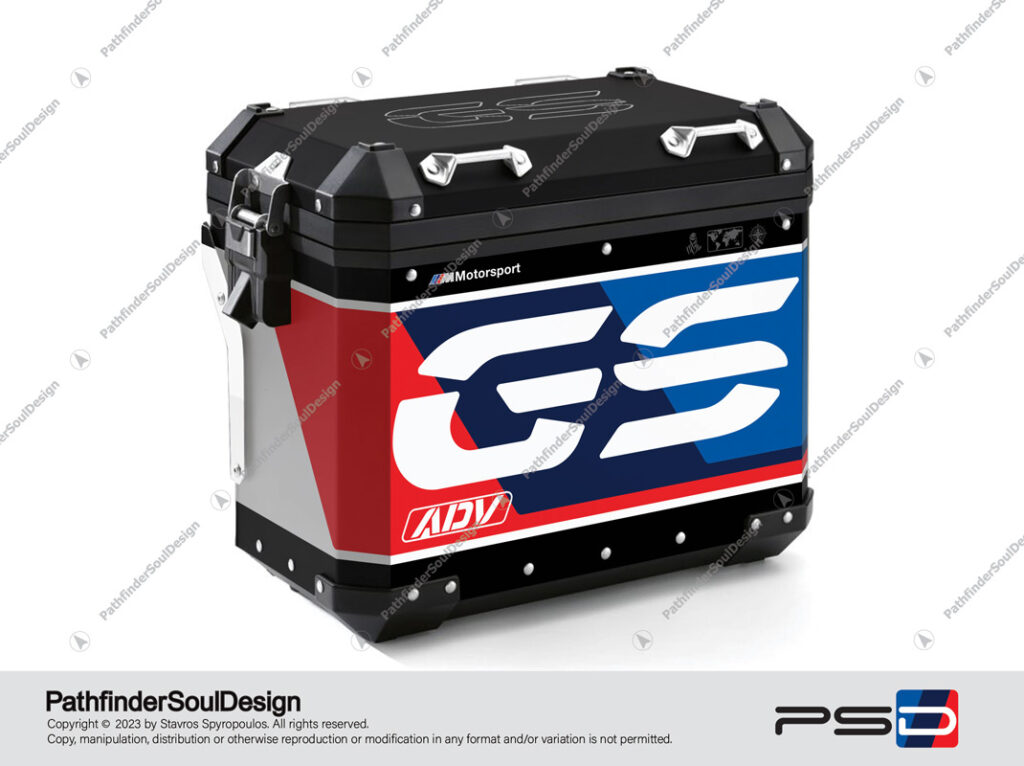 R1250GS Adventure Style Rallye stickers kit for BMW panniers