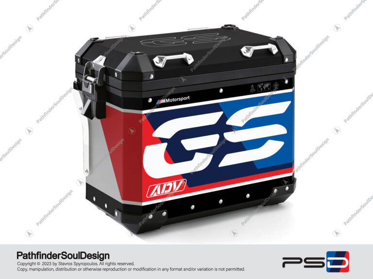 R1250GS Adventure Style Rallye stickers kit for BMW panniers