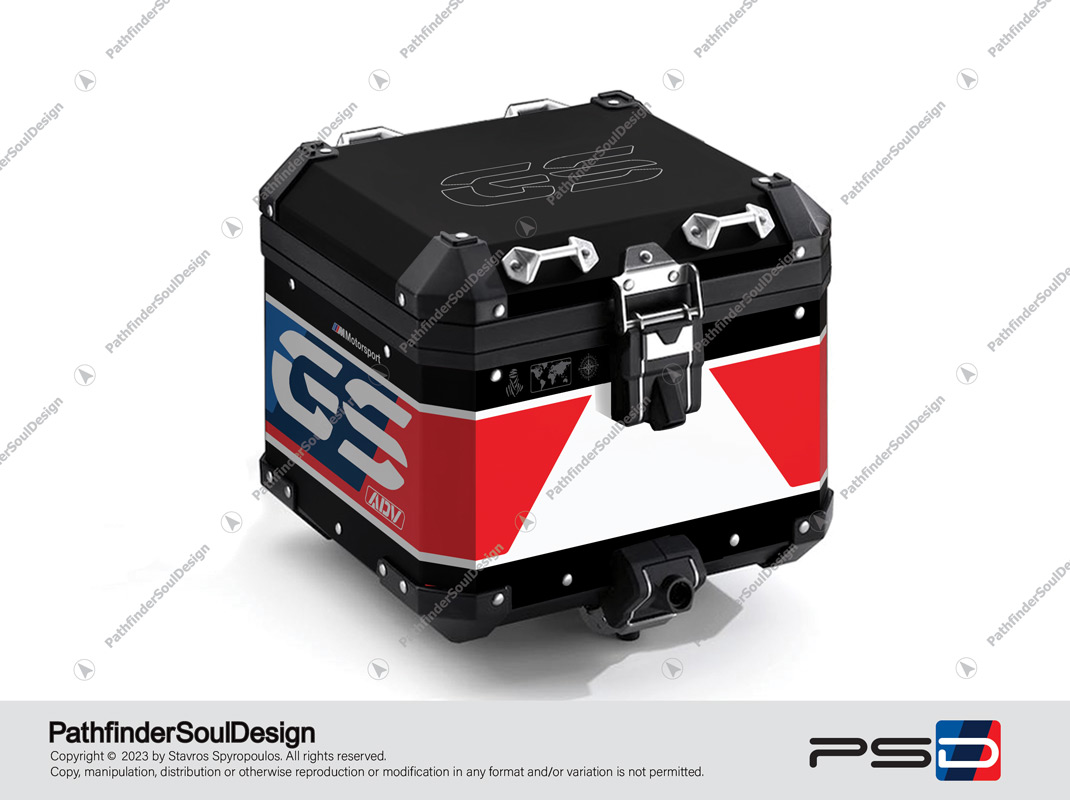 R1200GS ADVENTURE RALLYE BMW ALUMINIUM TOP BOX "ADV RALLYE" STICKERS ...