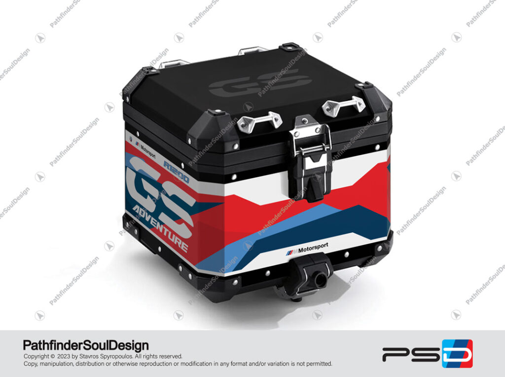 R1200GS ADVENTURE ALPINE WHITE BMW ALUMINIUM TOP BOX "HERITAGE NEW ...