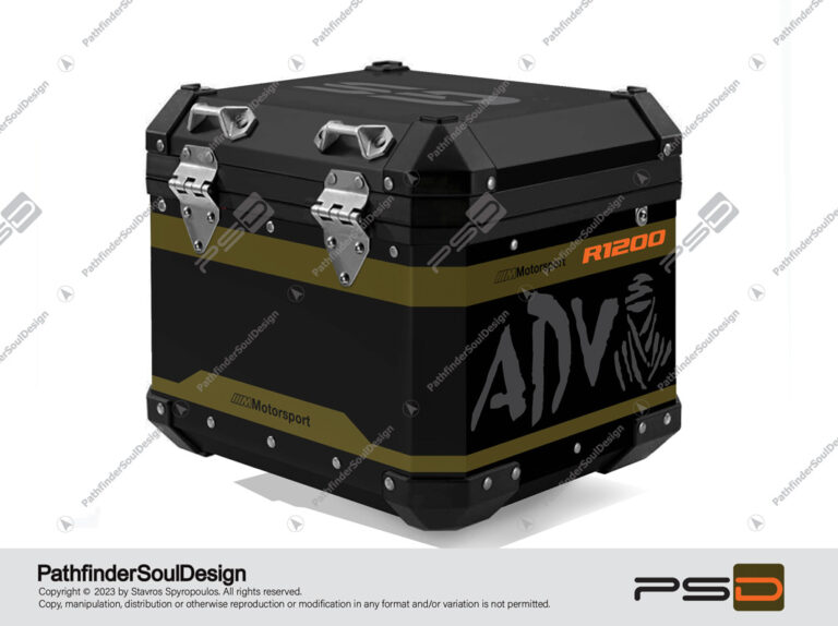 R1200GS ADVENTURE OLIVE GREEN BMW ALUMINIUM TOP BOX "GUNMETAL GS ...