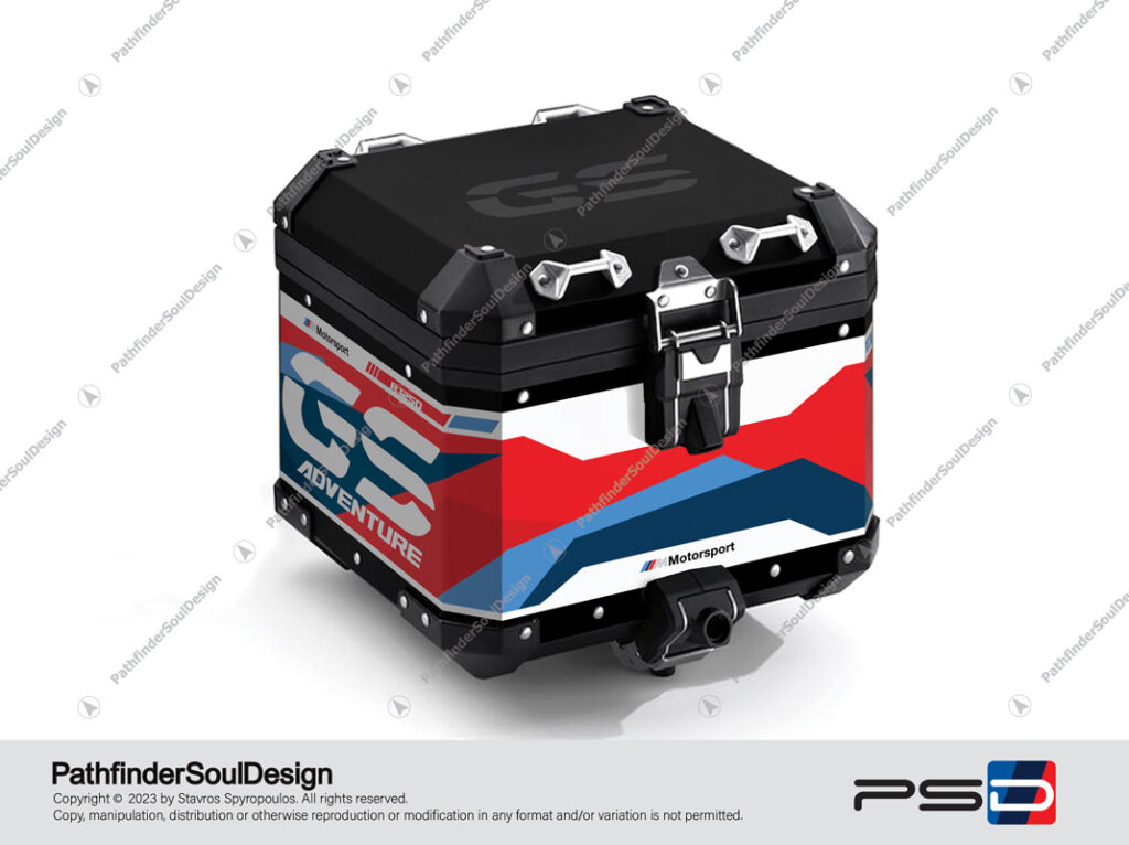 R1250GS ADVENTURE STYLE RALLYE BMW ALUMINIUM TOP BOX "HERITAGE NEW ...