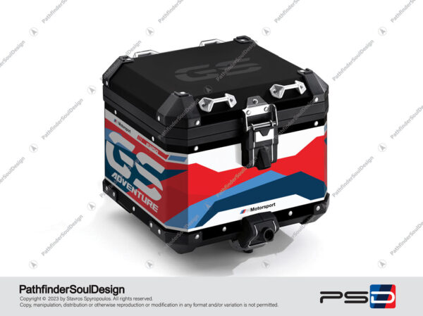 R1250GS ADVENTURE STYLE RALLYE BMW ALUMINIUM TOP BOX "HERITAGE NEW ...