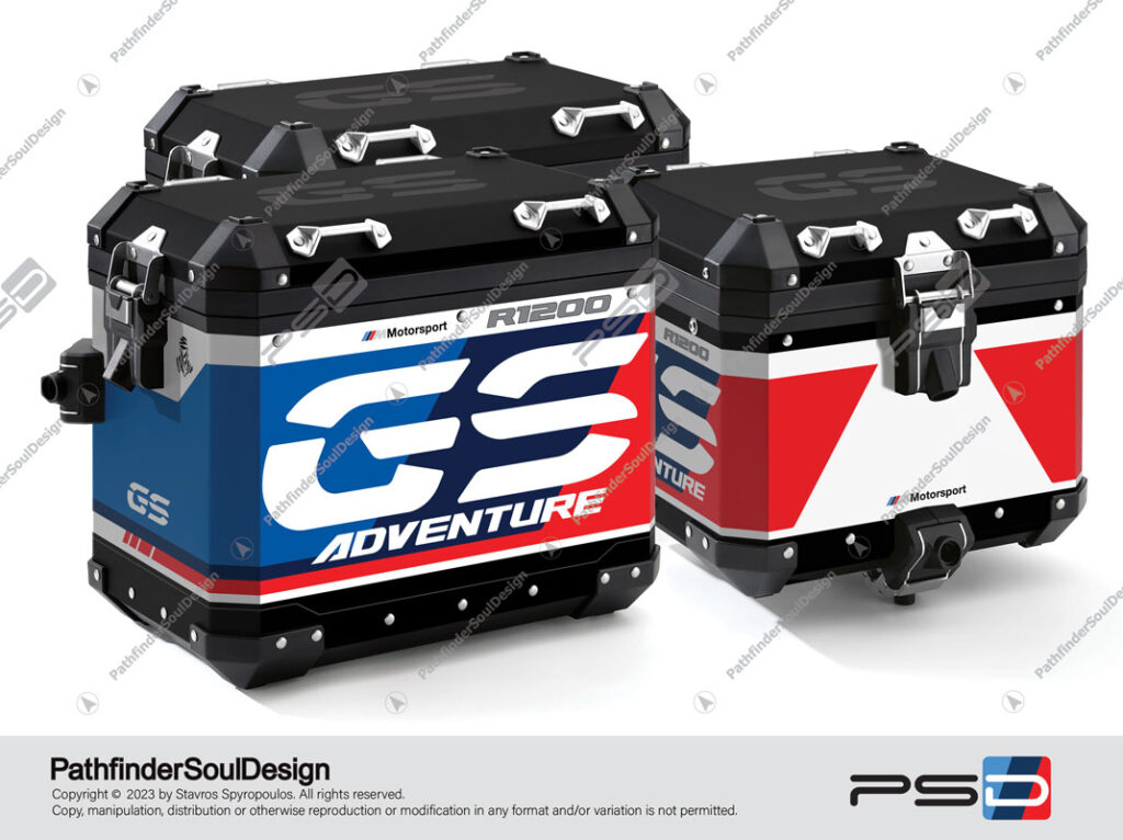 Stickers for the aluminium cases of R1250GS Adventure