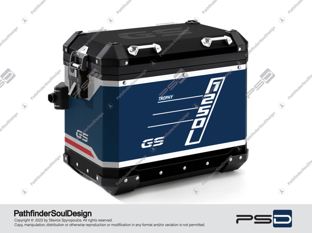 Stickers for the aluminium cases of R1250GSA Style GS Trophy
