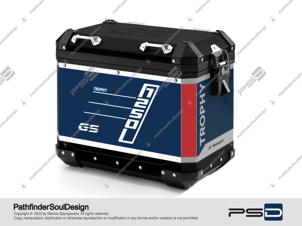 Stickers for the aluminium cases of R1250GSA Style GS Trophy