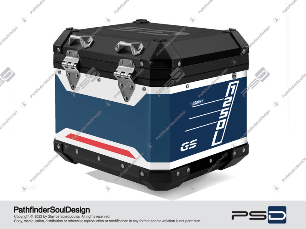 Stickers for the aluminium cases of R1250GSA Style GS Trophy