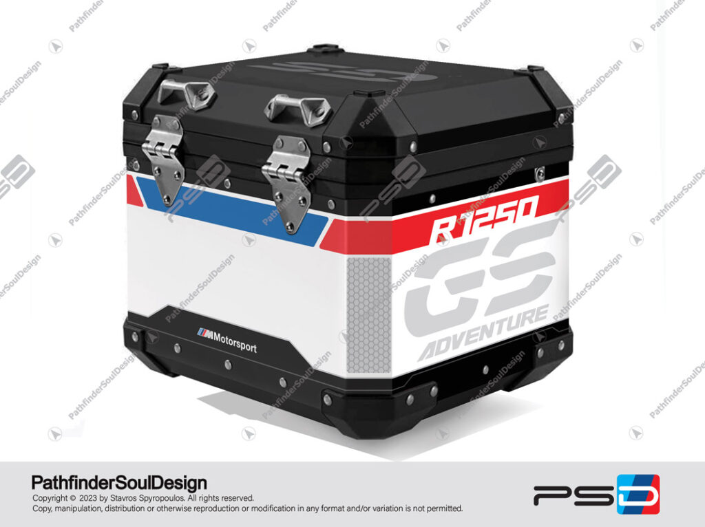 Stickers for the aluminium cases of R1250GS Adventure Rallye