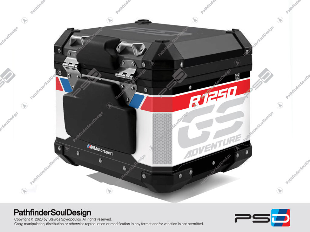 Stickers for the aluminium cases of R1250GS Adventure Rallye