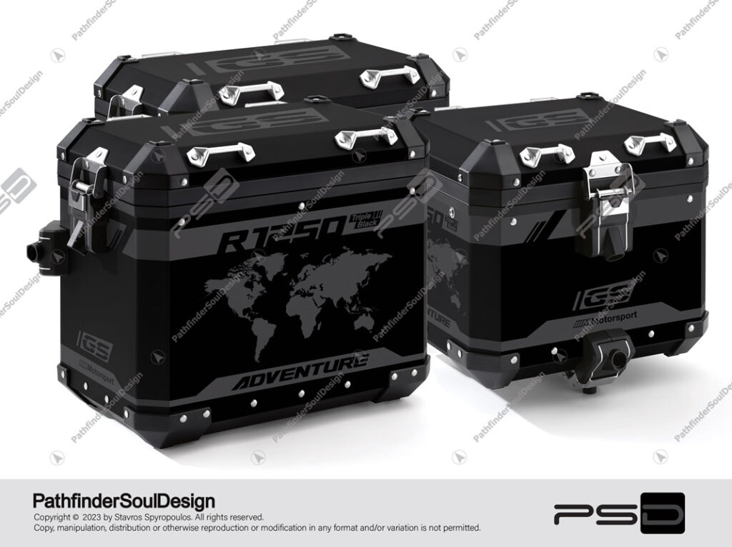 Stickers for the aluminium cases of R1250GS Adventure
