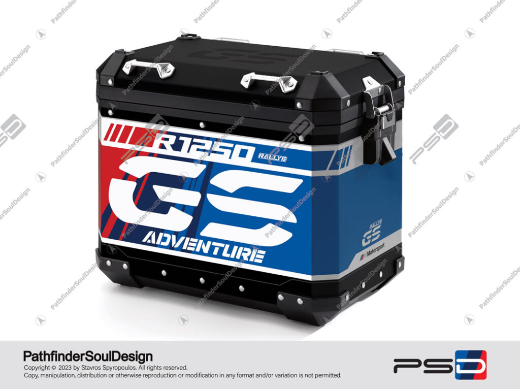 Stickers for the aluminium cases of R1200GS Adventure