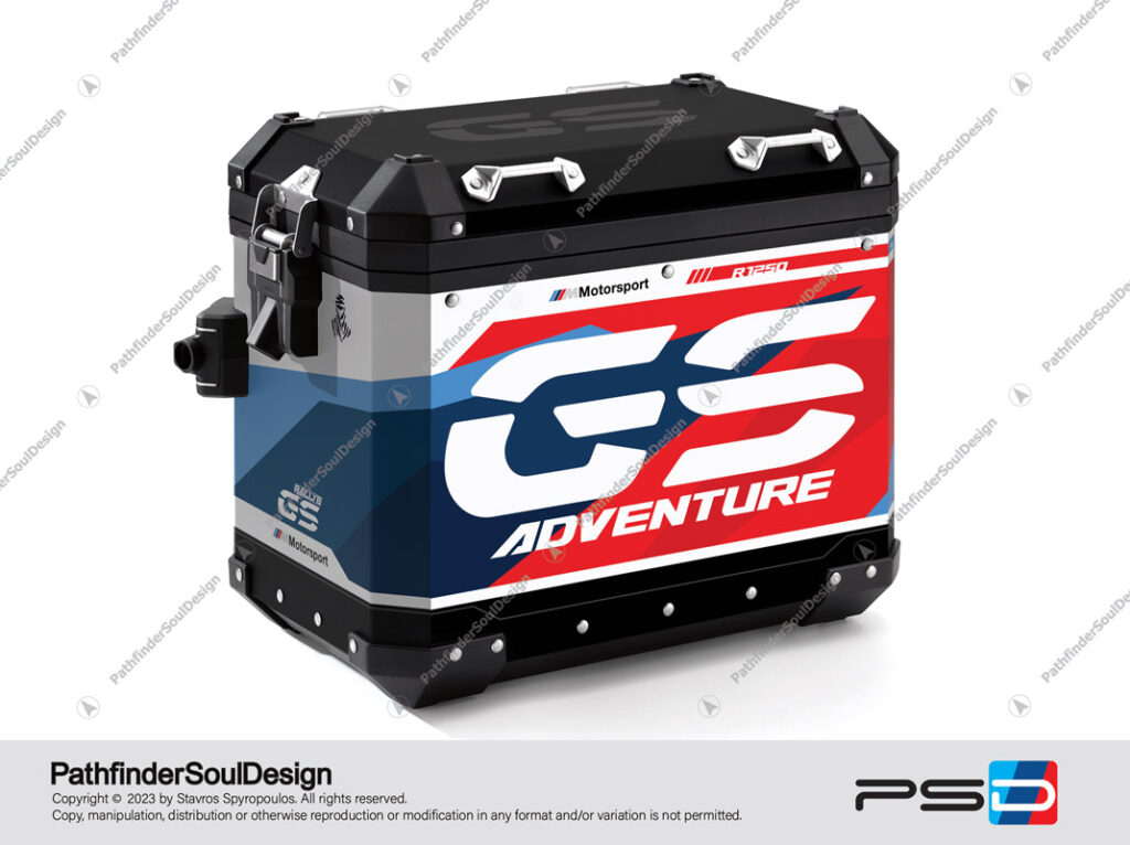 Stickers for the aluminium cases of R1250GSA Style GS Trophy