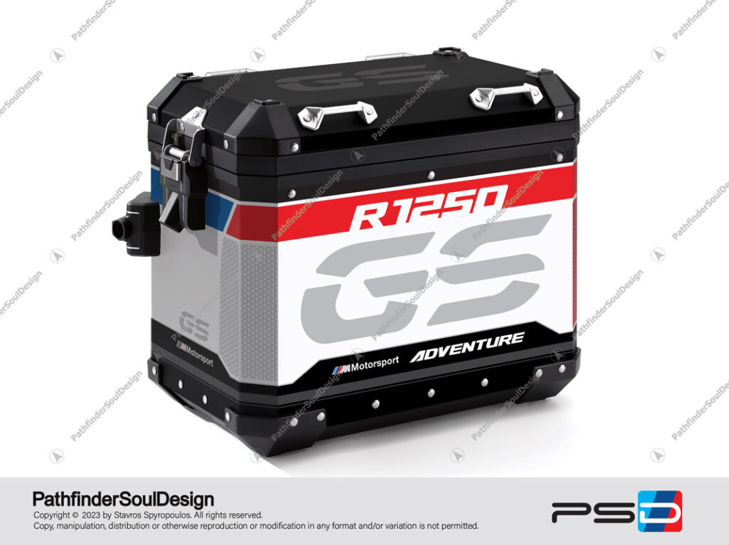 Stickers for the aluminium cases of R1250GSA Style GS Trophy