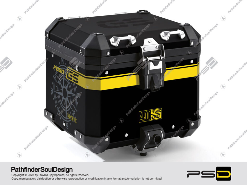 F850GSA 40 YEARS GS Top Box "40 Years GS" stickers